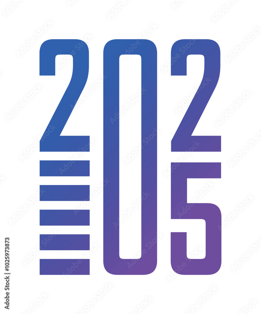 blue-purple 2025 logo. condensed 2025 concept. 2025 concept for ...