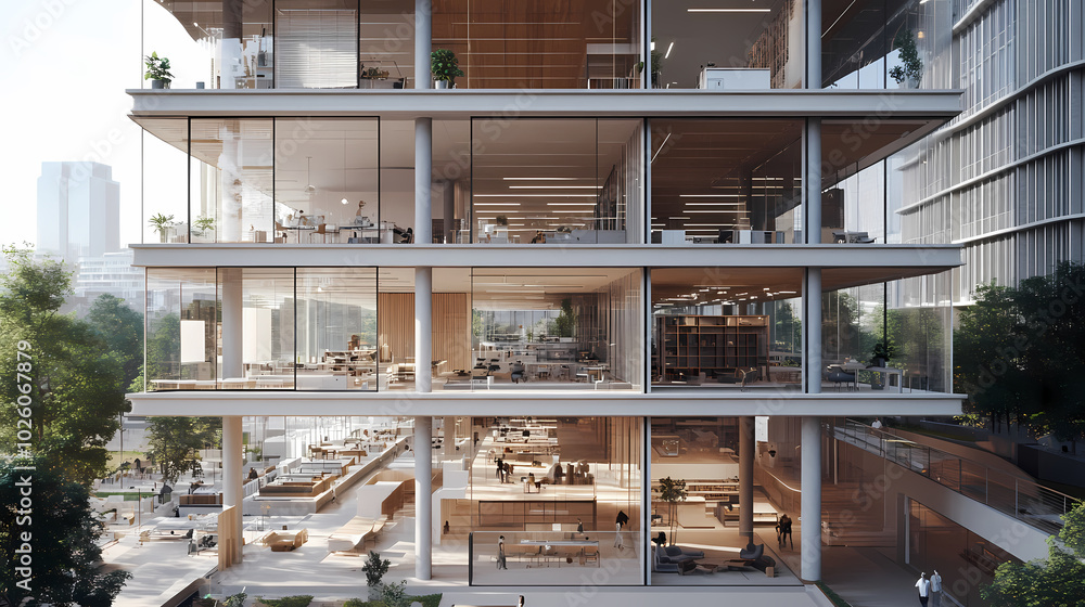 Generative AI, 3D Rendering of Multi-Story Building with BIM Data ...