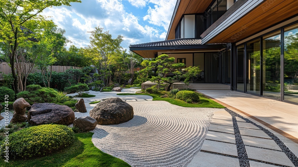 New luxury home with Zen garden exterior - Focusing on luxury homes ...