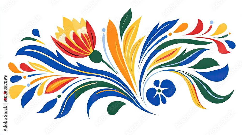 Hispanic Heritage Month wallpaper featuring dynamic floral motifs, full of vibrant colors that ...