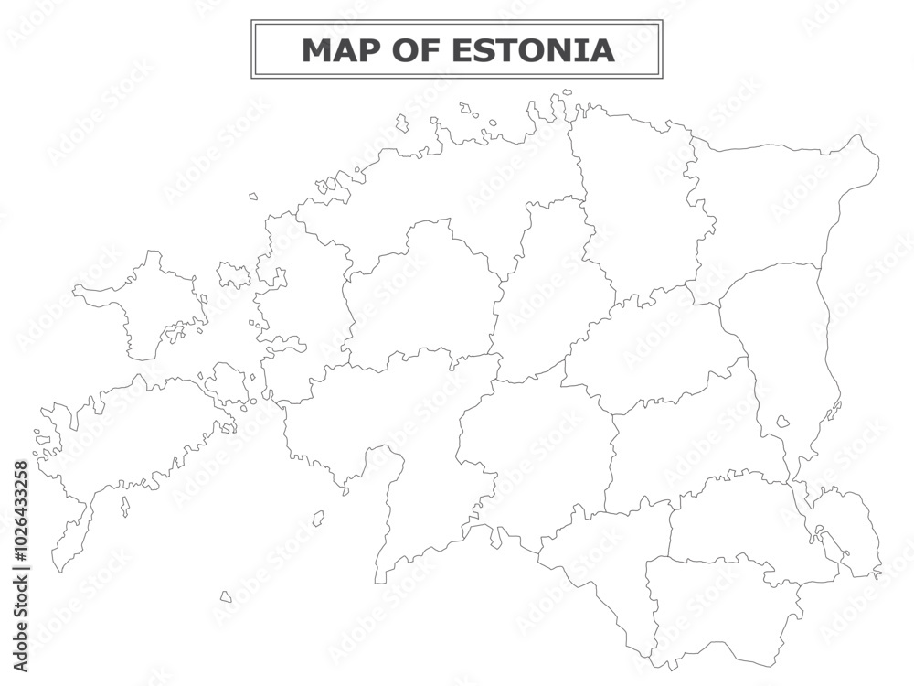 European Country Geography Political map. Political map of country with ...