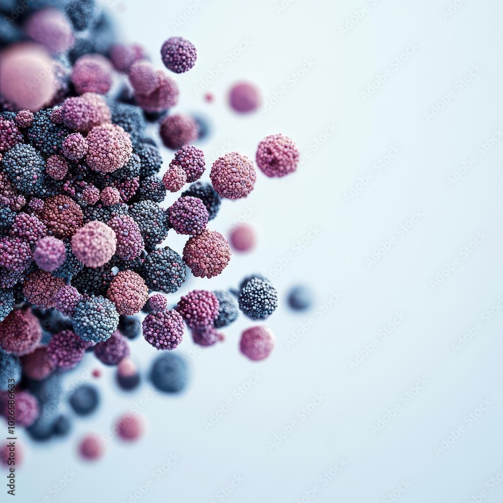 Skin biopsy under the microscope, showing cancerous cells invading ...