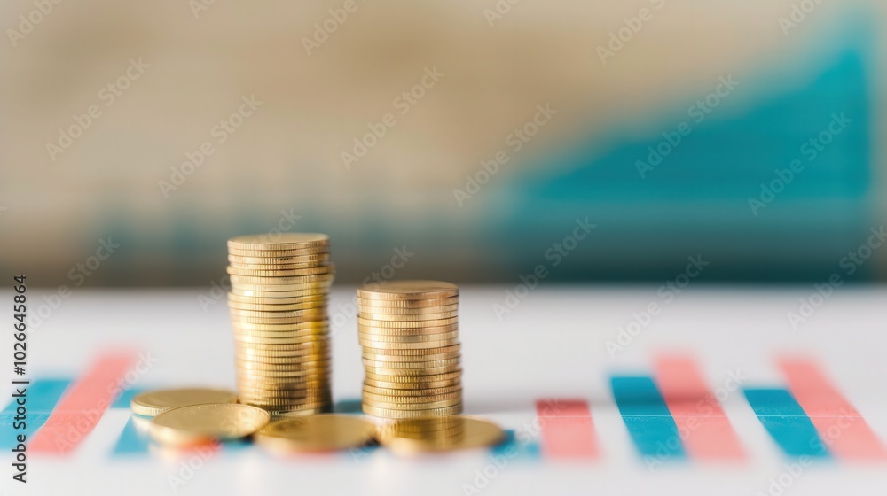 Savings Journey, visually engaging chart showcasing coins advancing ...