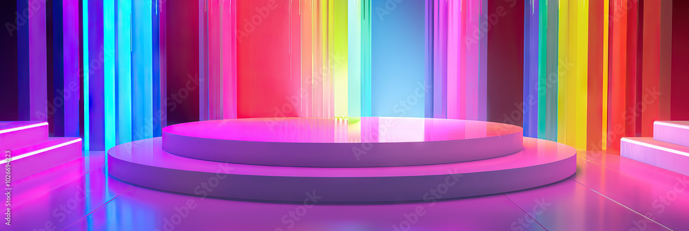 Vivid Game Spectrum: A colorful rainbow-inspired background that ...