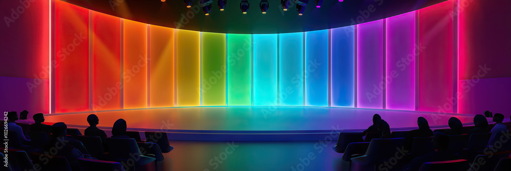 Vivid Game Spectrum: A colorful rainbow-inspired background that ...