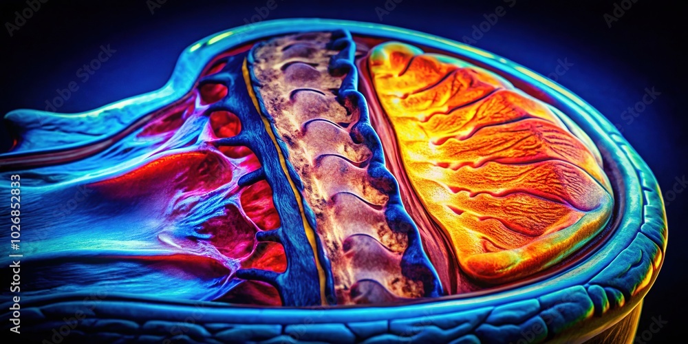 MRI Imaging of Herniated Disc in Lumbar Region Showcasing Nerve ...