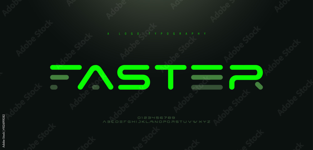 Abstract scifi modern logo alphabet fonts. Science fiction typography ...