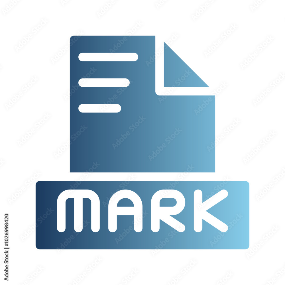 Markdown document file text icons, with gradients for a fresh interface ...