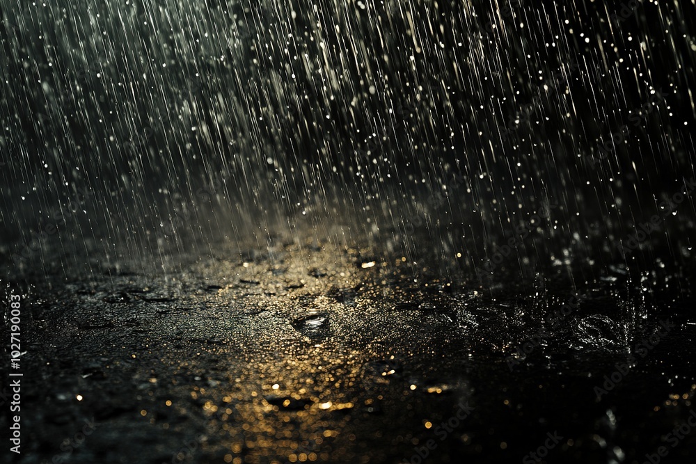Realistic rain texture on a black background, with no shadows, for ...