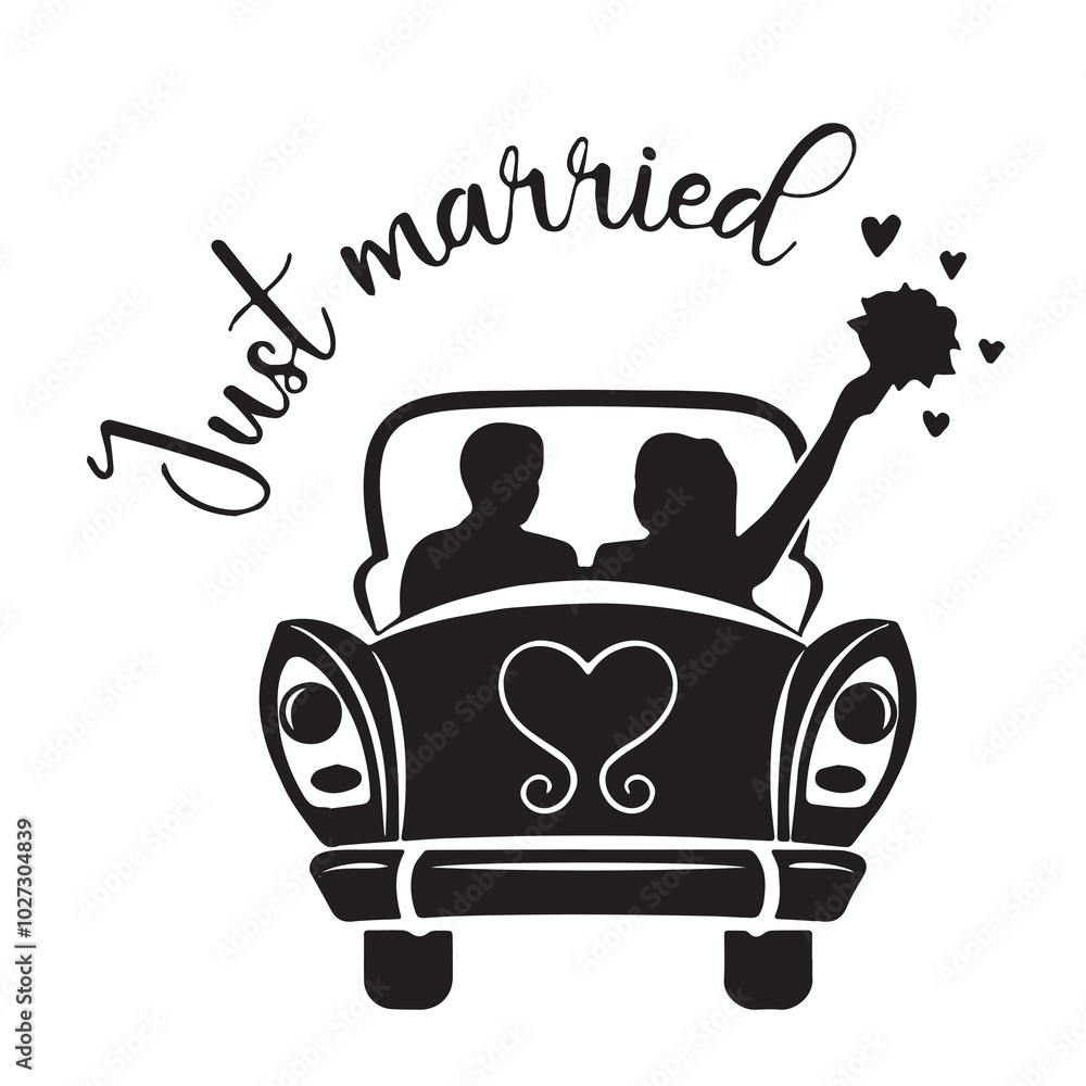 just married logo lettering calligraphy,inspirational quotes ...