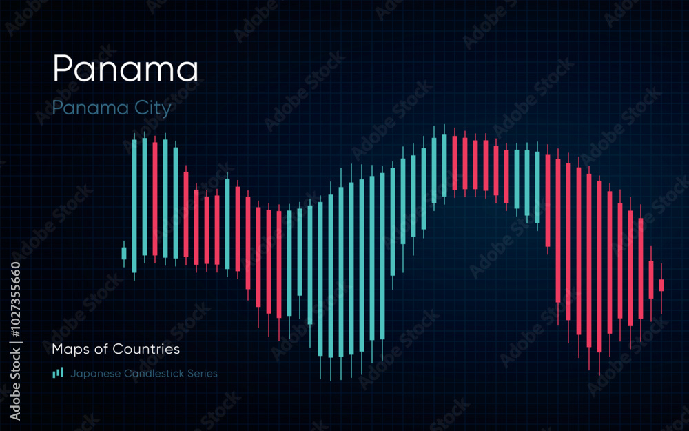 Panama map is shown in a chart with bars and lines. Japanese ...