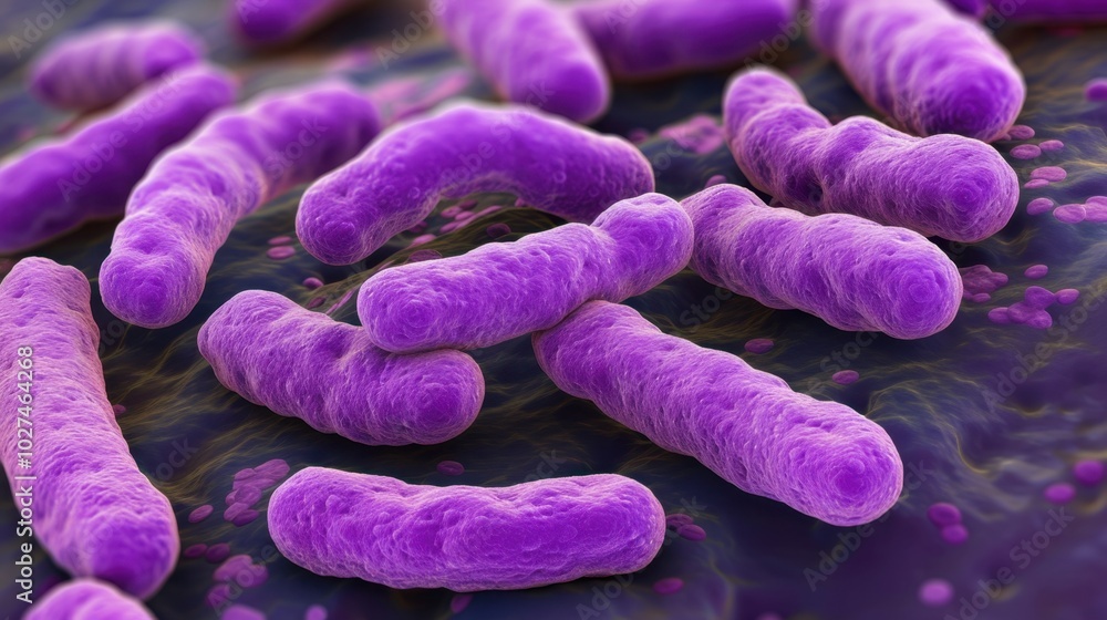 Escherichia coli (E. coli): A common gram-negative, rod-shaped ...