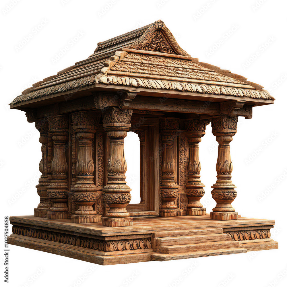 Hindu Mandir: Traditional Indian Temple Model with Intricate Details ...
