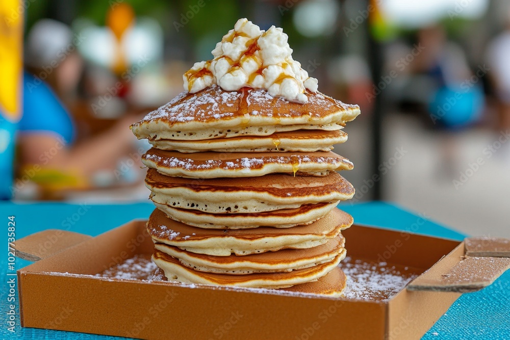Person attempting to break a world record for the tallest stack of ...
