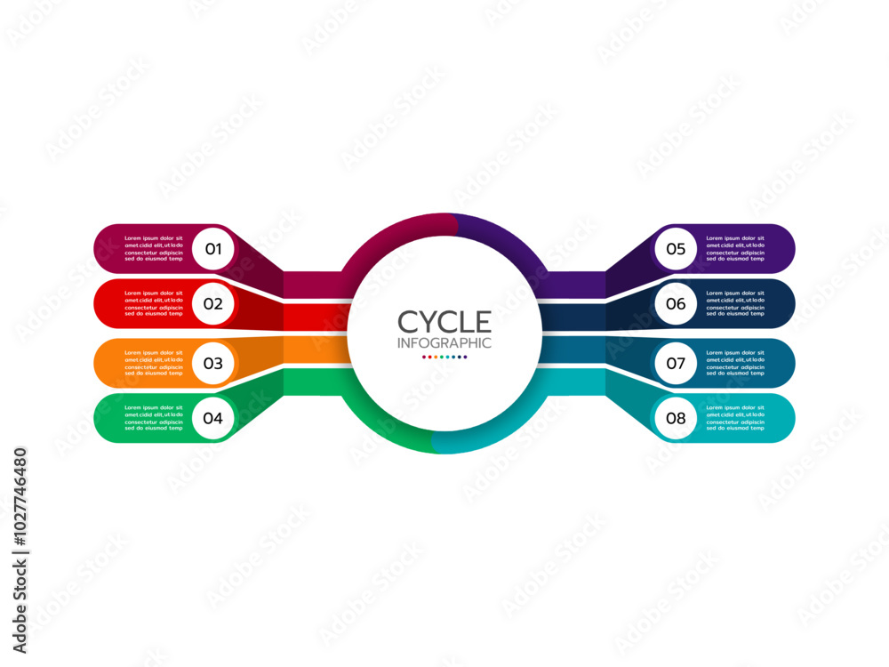 Business infographic template. Organization chart with 10 options ...