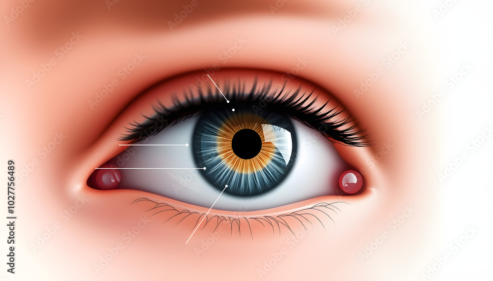 Human eye structure scheme medical PNG illustration. Educational ...