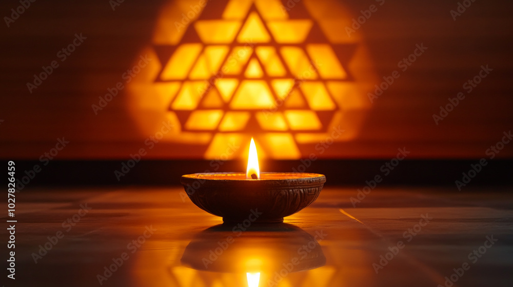 Diwali festival celebration background with illuminated diya oil lamp ...