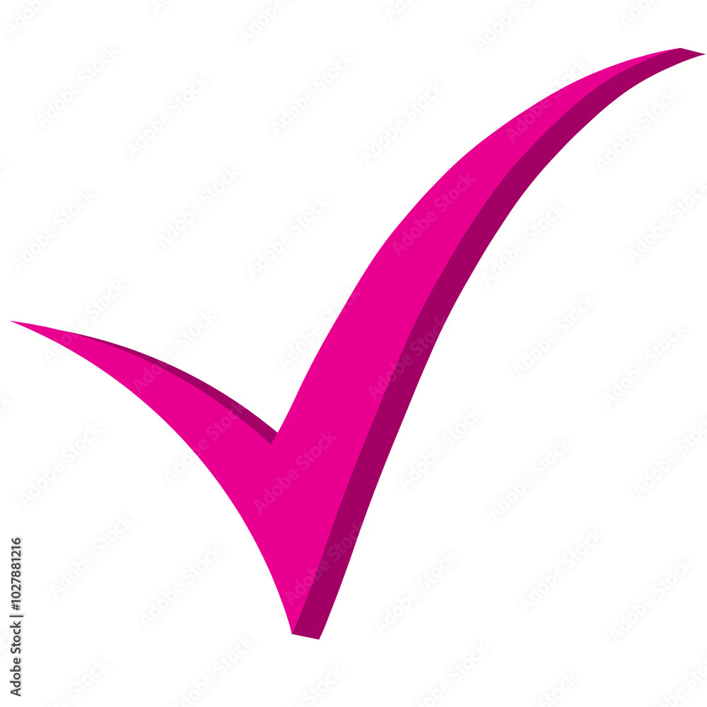 Ilustración de Stock check mark symbol, pink check mark, check mark ...