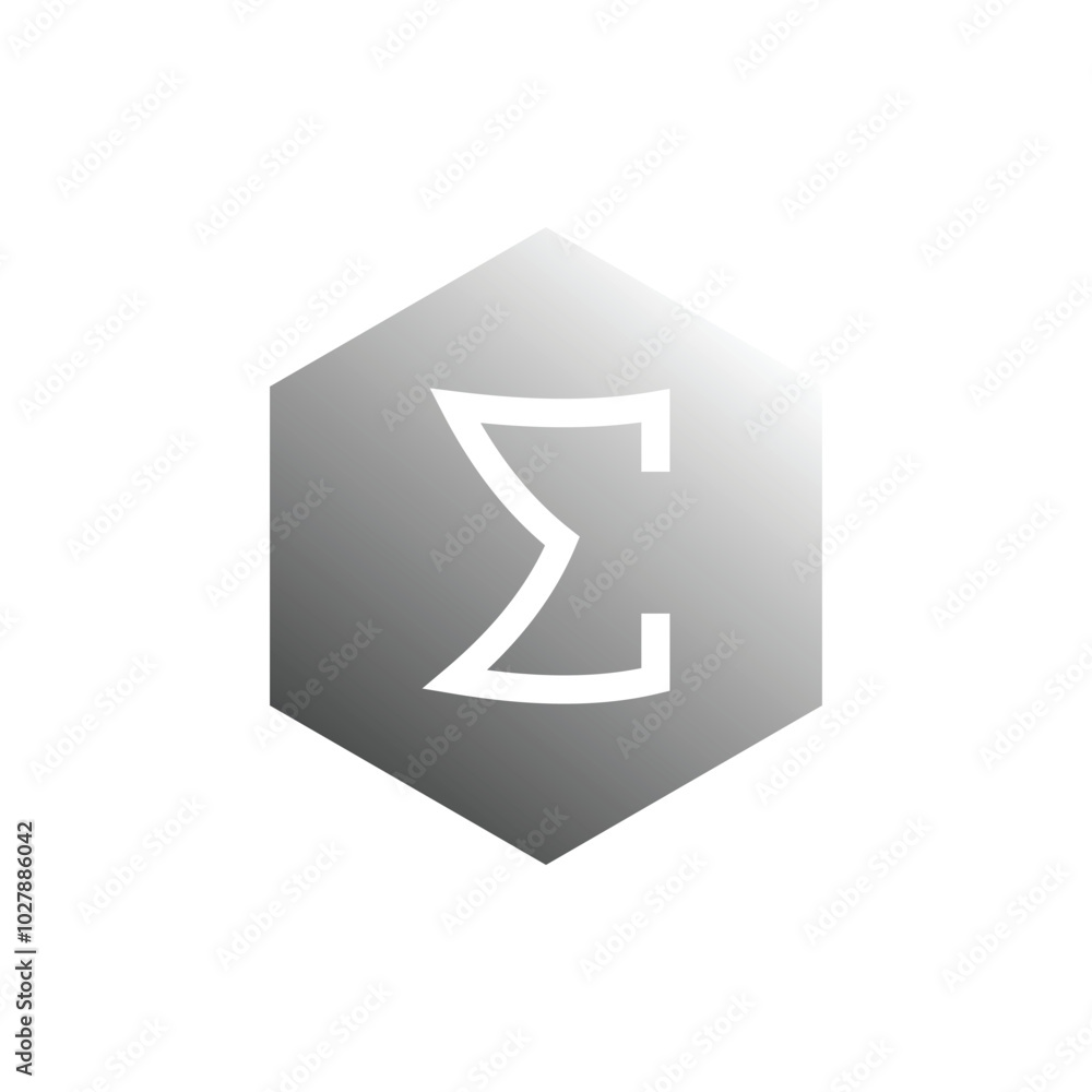 sigma symbol icon illustration Stock Vector | Adobe Stock