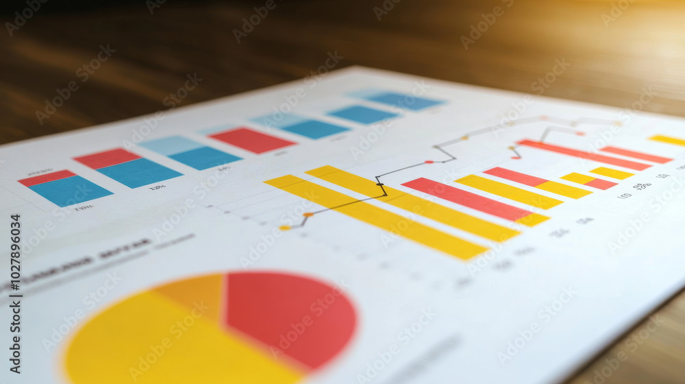 Illustration Stock Different kinds of graphs and charts, like bar ...