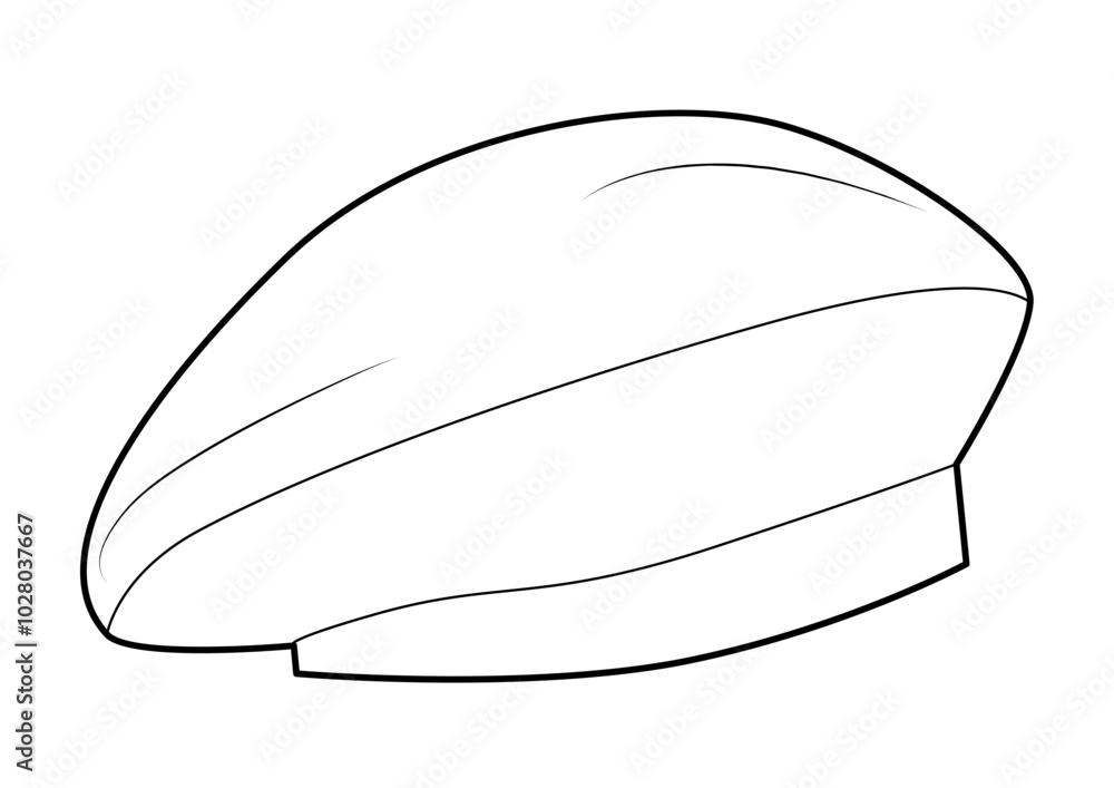 Structured Beret Hat. Winter Head Fashion accessory cap clothing ...