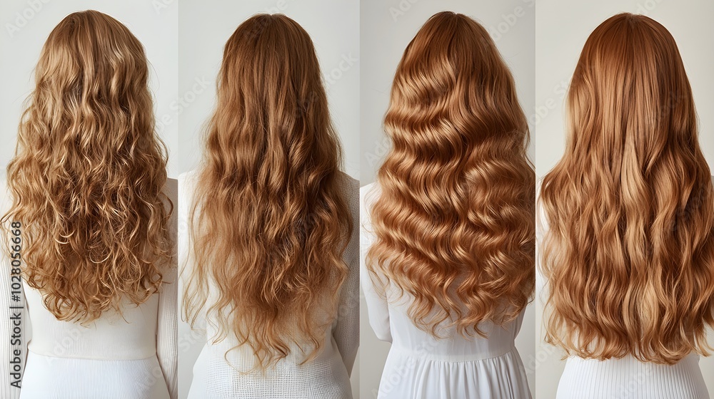 Close-up gallery of different hair types, showing curly hair ...