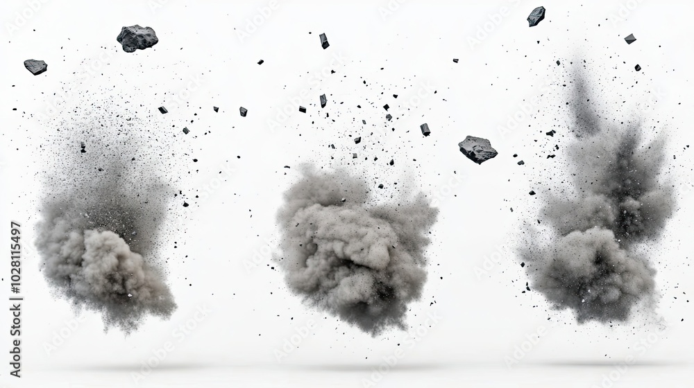 Flying Debris Caused by Explosions in an Outdoor Environment Generative ...