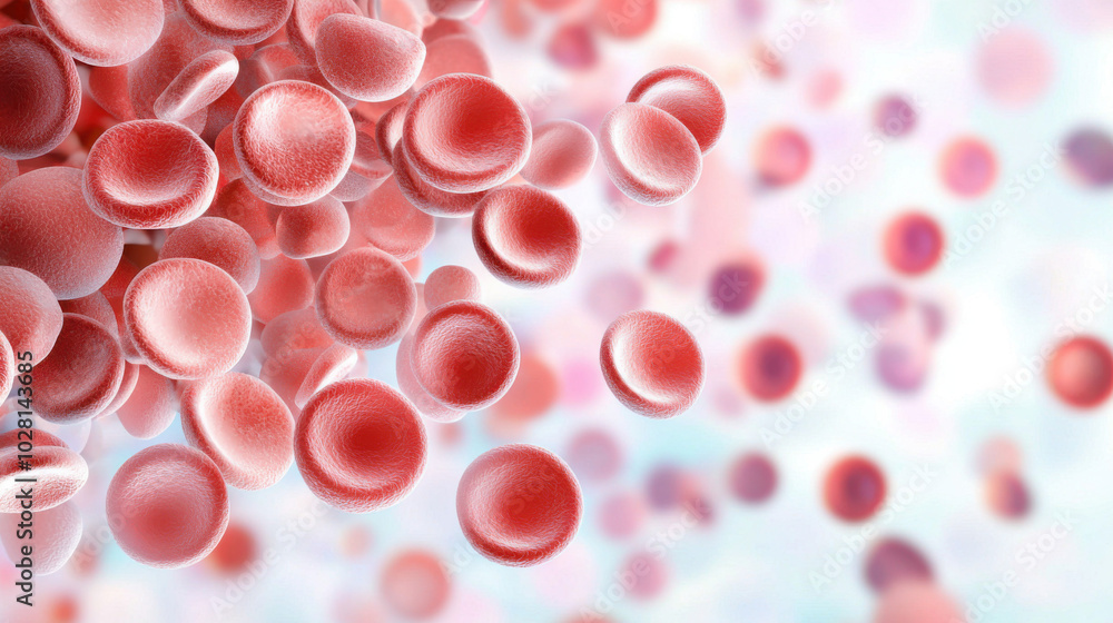 Red Blood Cells Microscopic View Stock Photo | Adobe Stock