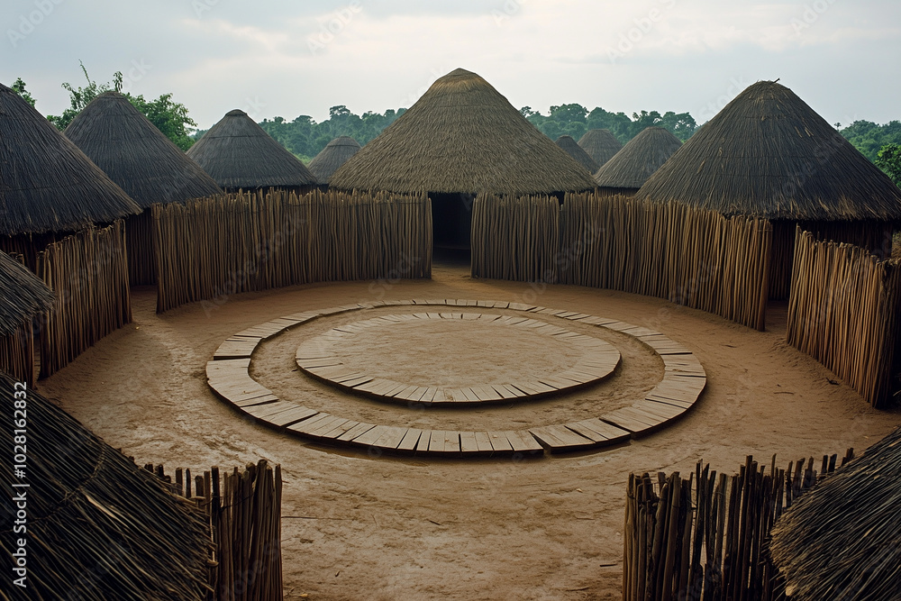 Traditional African houses and villages are deeply rooted in the ...