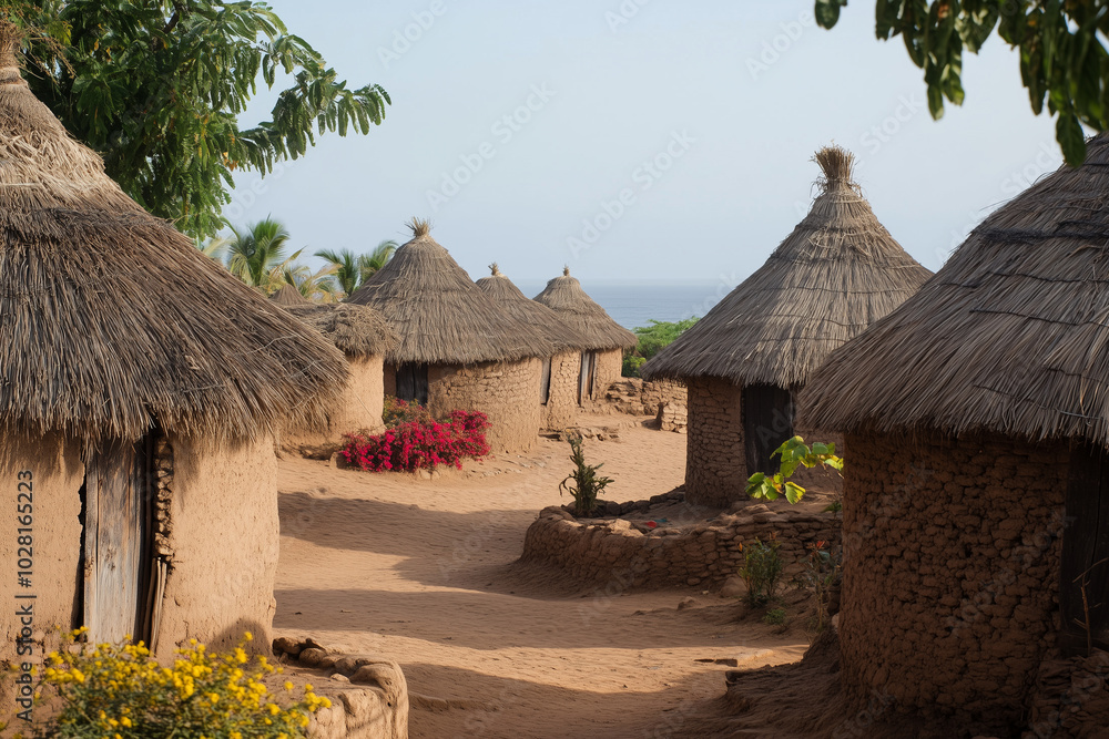 Traditional African houses and villages are deeply rooted in the ...