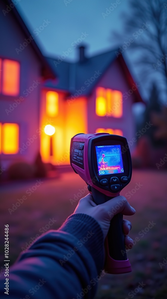 Thermal camera reveals heat loss from modern house during daylight ...