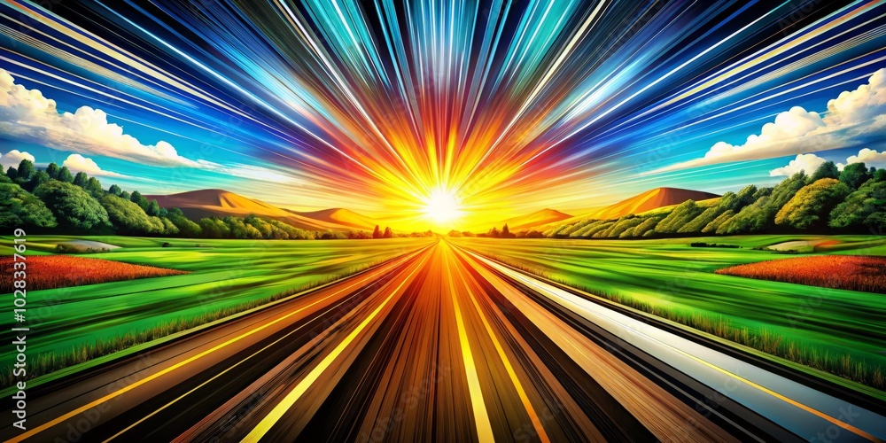 Dynamic Anime Speed Lines Background for Action Scenes, Radial Light ...