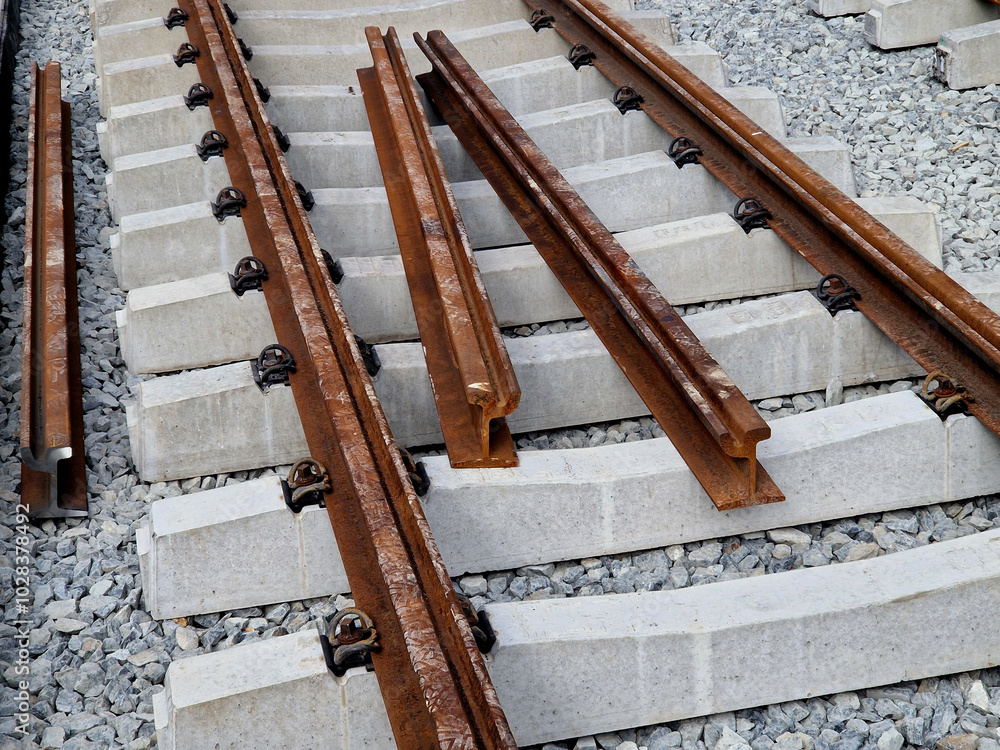 new and precise laying of tracks using leveling devices at the fork in ...