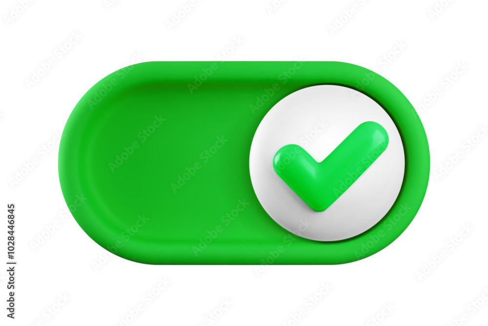 Image vectorielle Stock Vector cartoon 3d turn on switch button. Cute ...