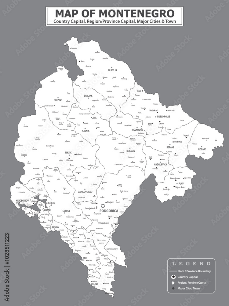 European Country Geography Political map. Political map of country with ...