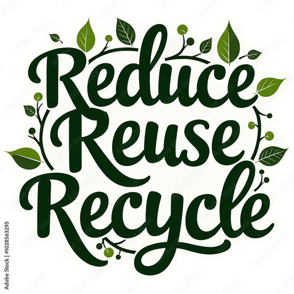 Stock-Illustration „Reduce reuse recycle is a slogan that encourages ...