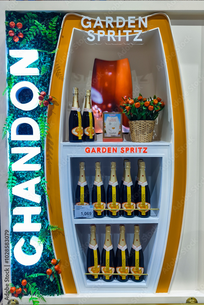 Chandon Garden Spritz display in a supermarket aisle Stock Photo ...