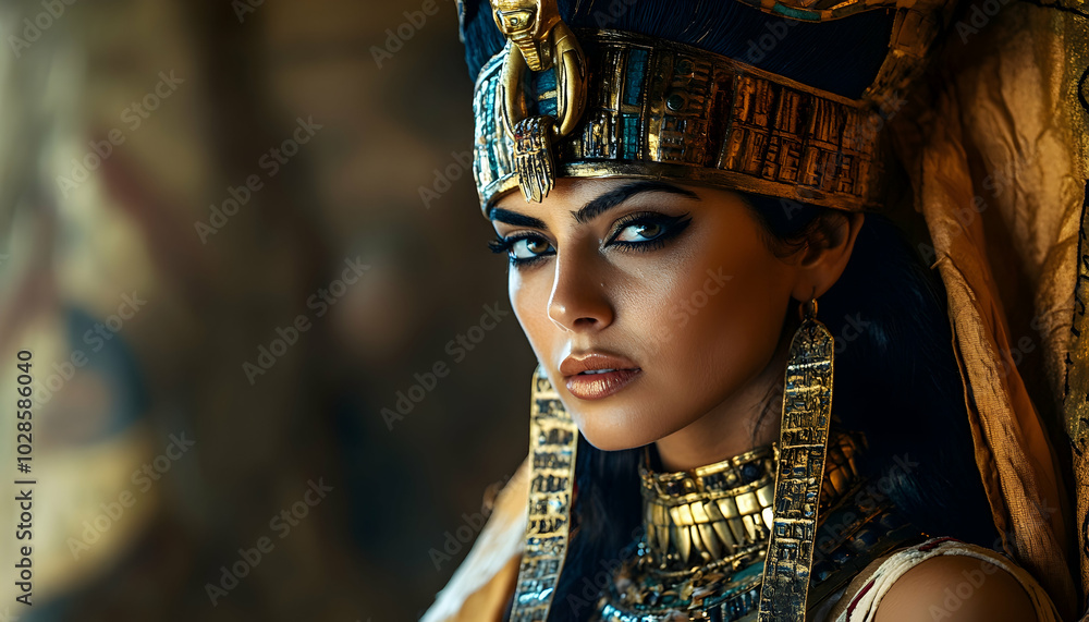 Stunning Cleopatra, Queen of Egypt, Rich in History and Majesty Stock ...