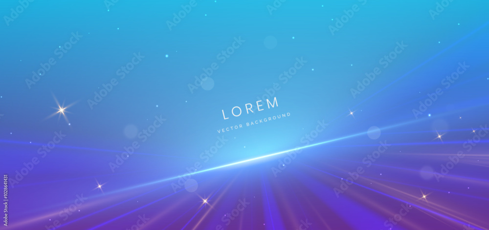 Luxury light blue background with line lighting effect sparkle ...