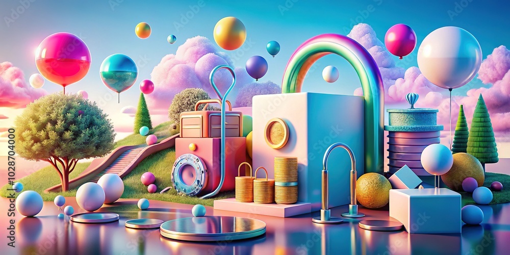 Surreal Copayment Icon Set: Health Insurance, Medical Expenses, Patient ...