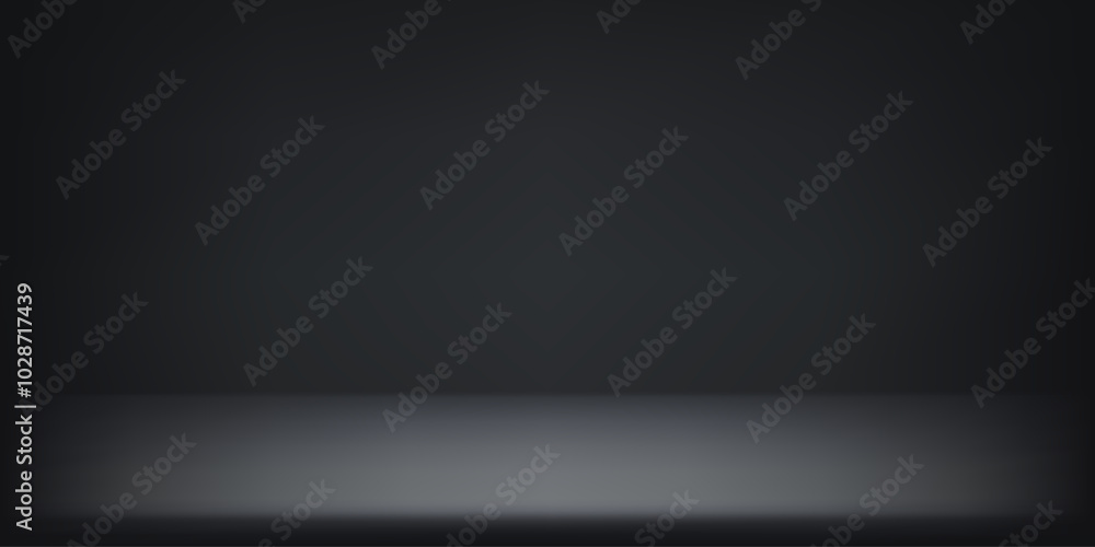 Empty black studio background. Dark studio background. Abstract studio ...