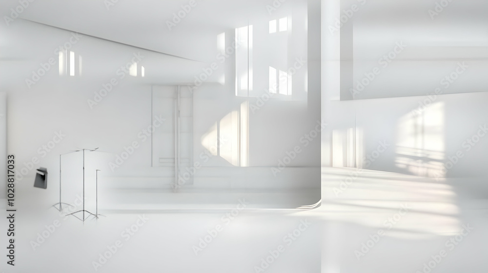 3D Minimalist Photography Studio with Seamless White Cyclorama for ...