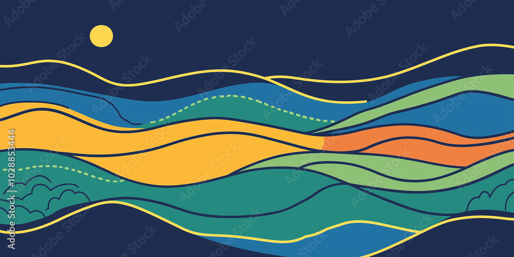 Renewable energy. Vector illustration of renewables. Wind turbine ...