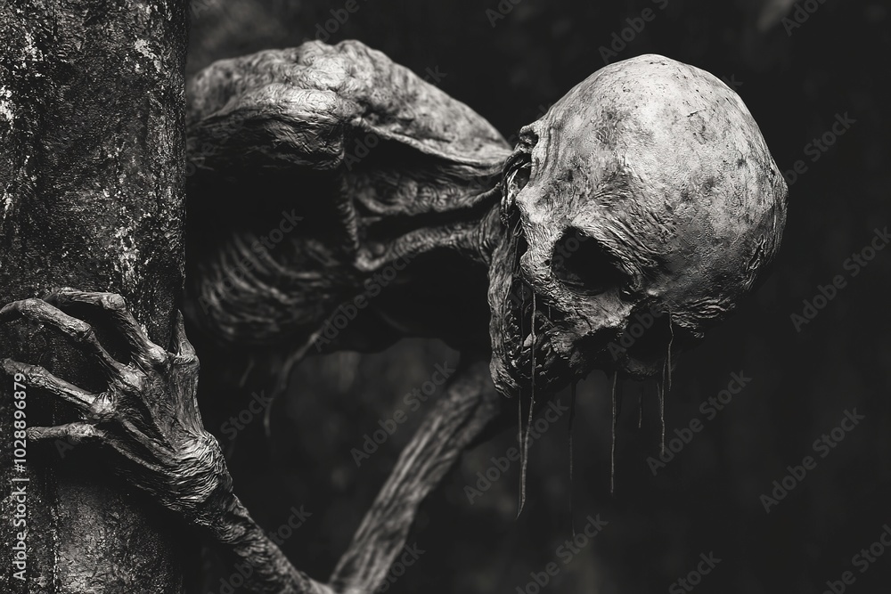 Boogeyman, creepy evil mythical monster that scares children. Halloween ...