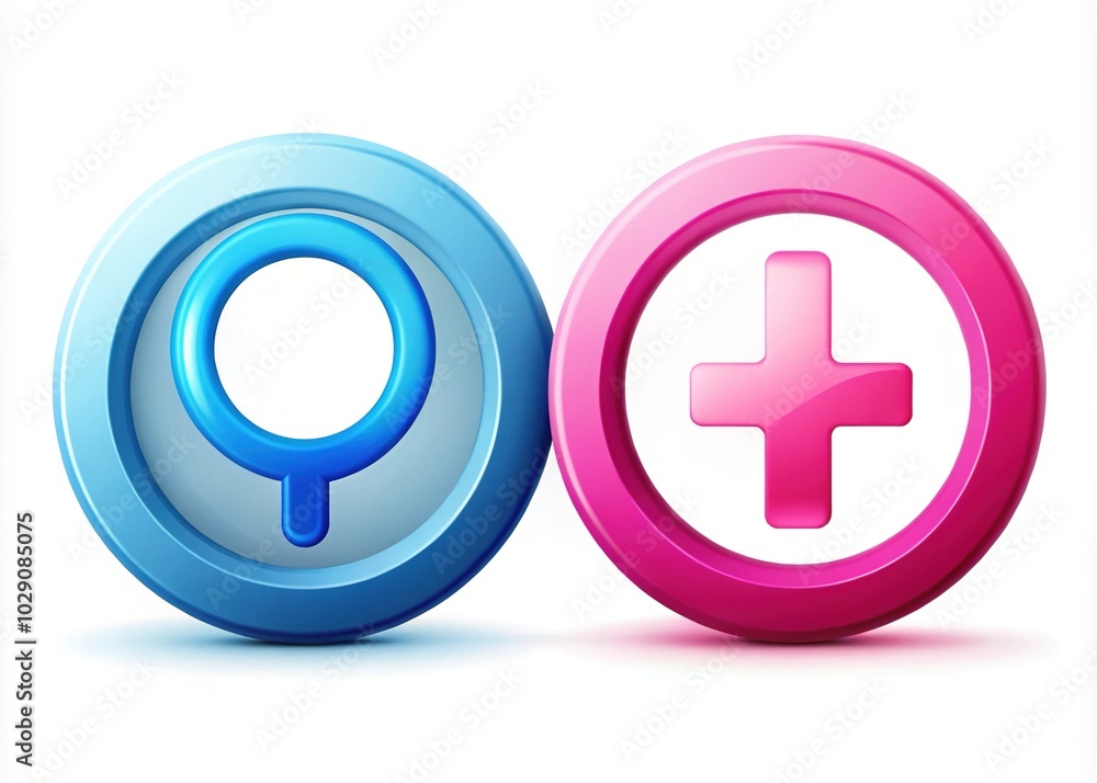 Gender Line Style Icons for Website Design and App UI - Male and Female ...