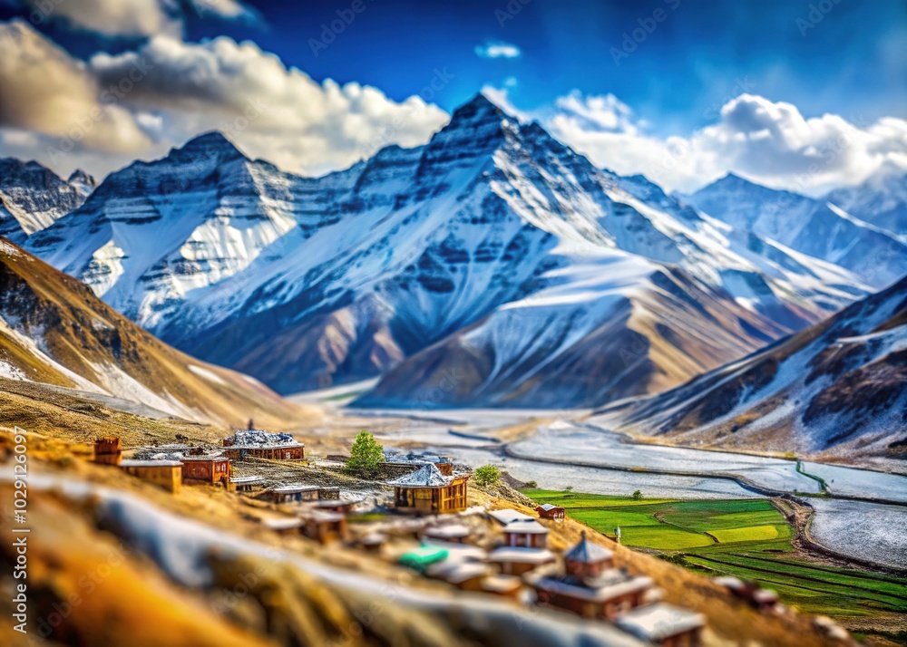 Stunning Tilt-Shift Photography of Snow-Covered Mountains in Spiti ...