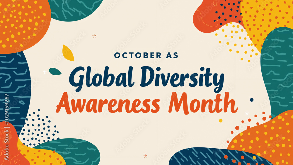 Global Diversity Awareness Month: Colorful Background Design for Inclusive Marketing and ...