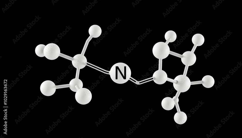 clindamycin molecule, structural chemical formula, ball-and-stick model ...