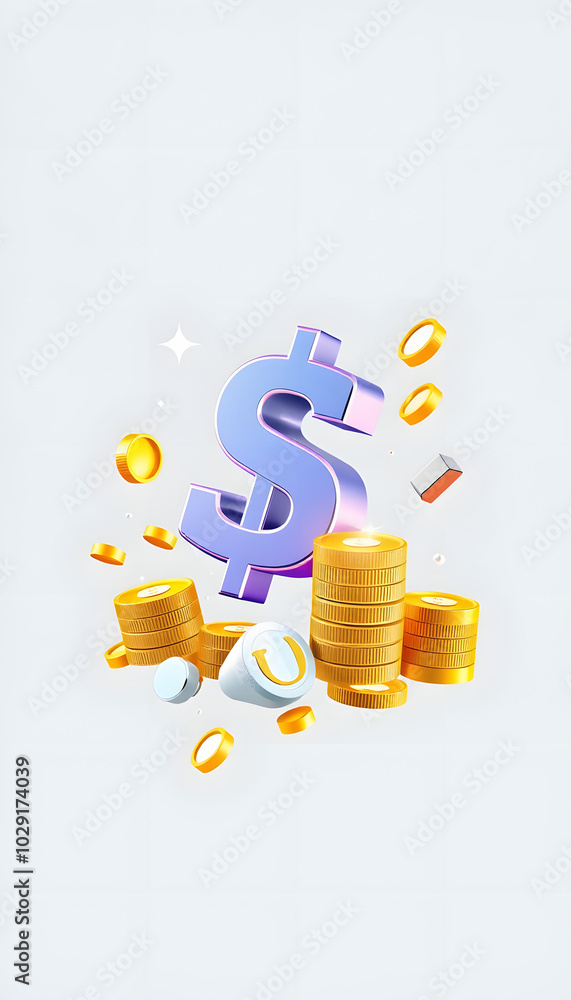 PNG 3D profit gaining, element illustration, transparent background ...