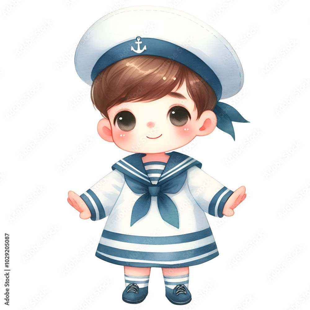 Ilustrace Cute Sailor Clipart, Sailor Boy Clipart, Lighthouse Clipart ...